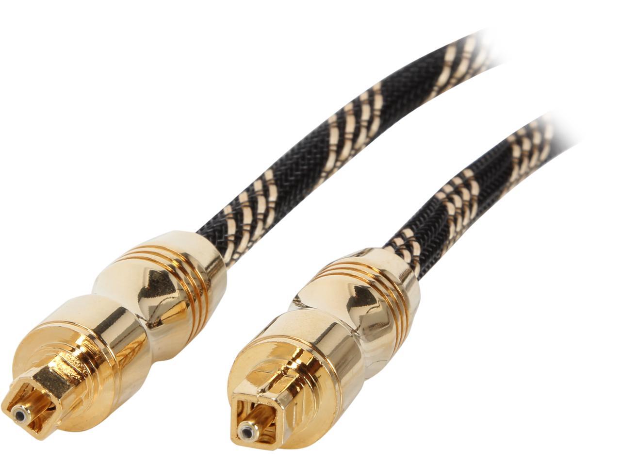BYTECC Model GPT-6 6 ft. Golden Premium Toslink Digital Optical SPDIF ...