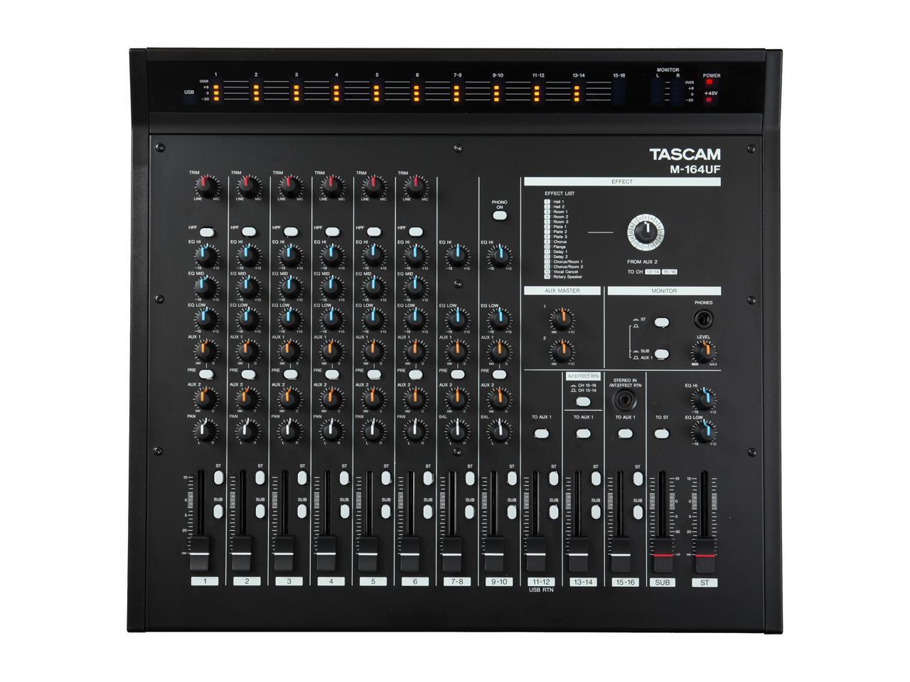 TASCAM - 16-Channel Mixer w/ Effects and USB 2.0 (M-164UF) - Newegg.com
