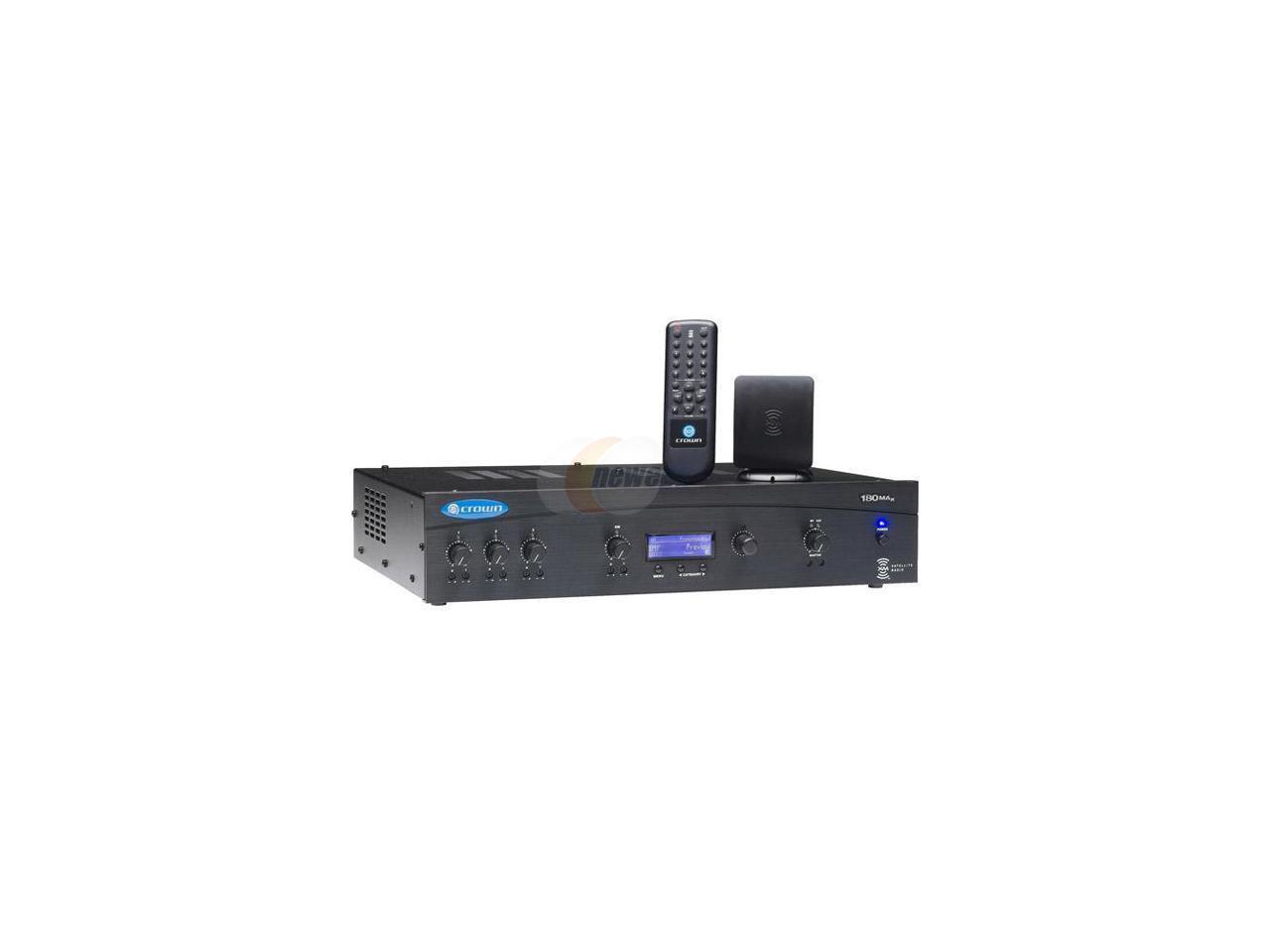 CROWN 180MAX Commercial Audio Series XM Radio - Mixer - Amplifier ...