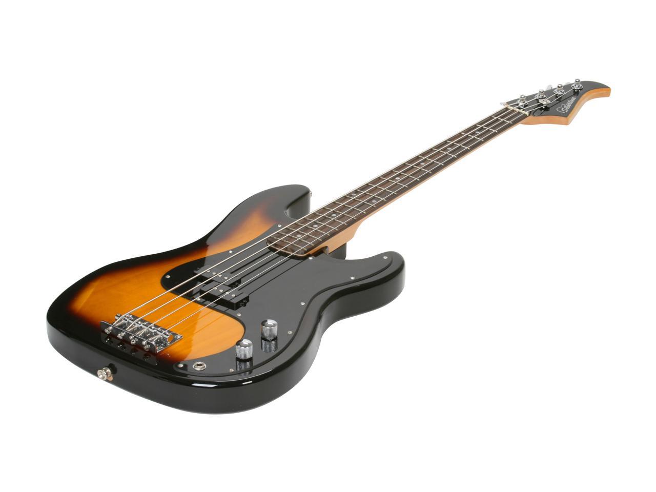 Silvertone SSLB11 PK Electric Bass Guitar Package, Sunburst - Newegg.com