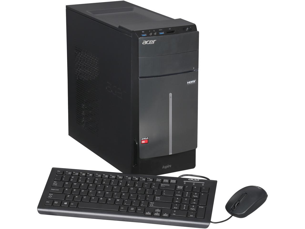 Acer Desktop PC ATC-115-UR13 AMD A6-6310 4GB DDR3 1TB HDD Windows 8.1 ...