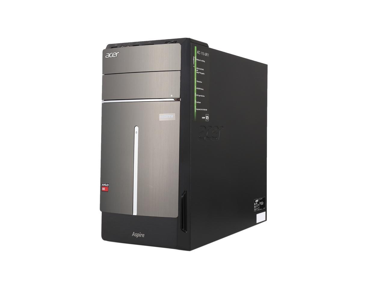 Acer Desktop PC Aspire T ATC-115-UR11 AMD A6-6310 4GB DDR3 1TB HDD ...