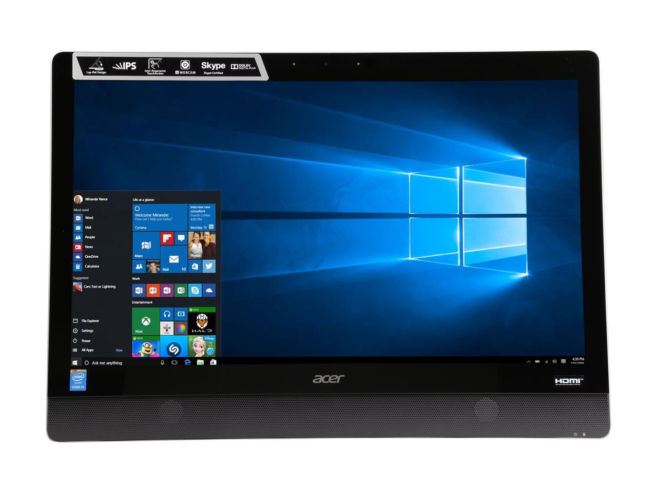 Open Box: Acer All-in-One Computer Aspire U5 AU5-620-UR53 Intel Core i5 ...