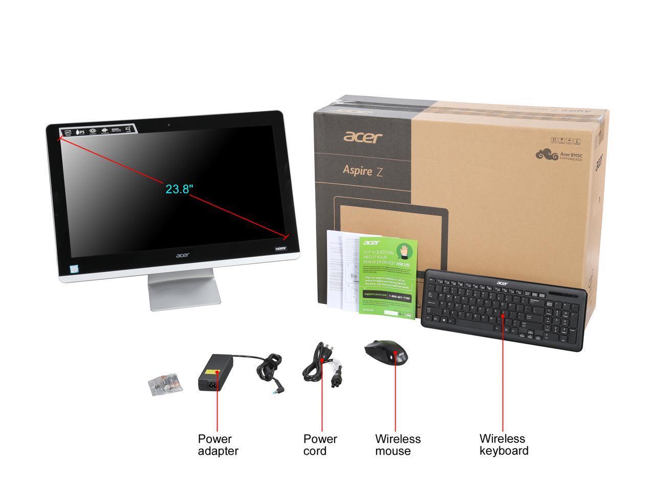 Acer All-in-One Computer Aspire AZ3-715-UR11 Intel Core i5-7400T 8GB ...