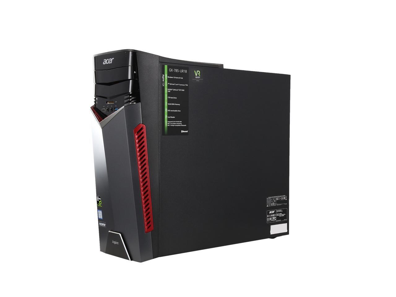 Acer Desktop Computer Aspire GX-785-UR18 Intel Core i7-7700 16GB DDR4 ...