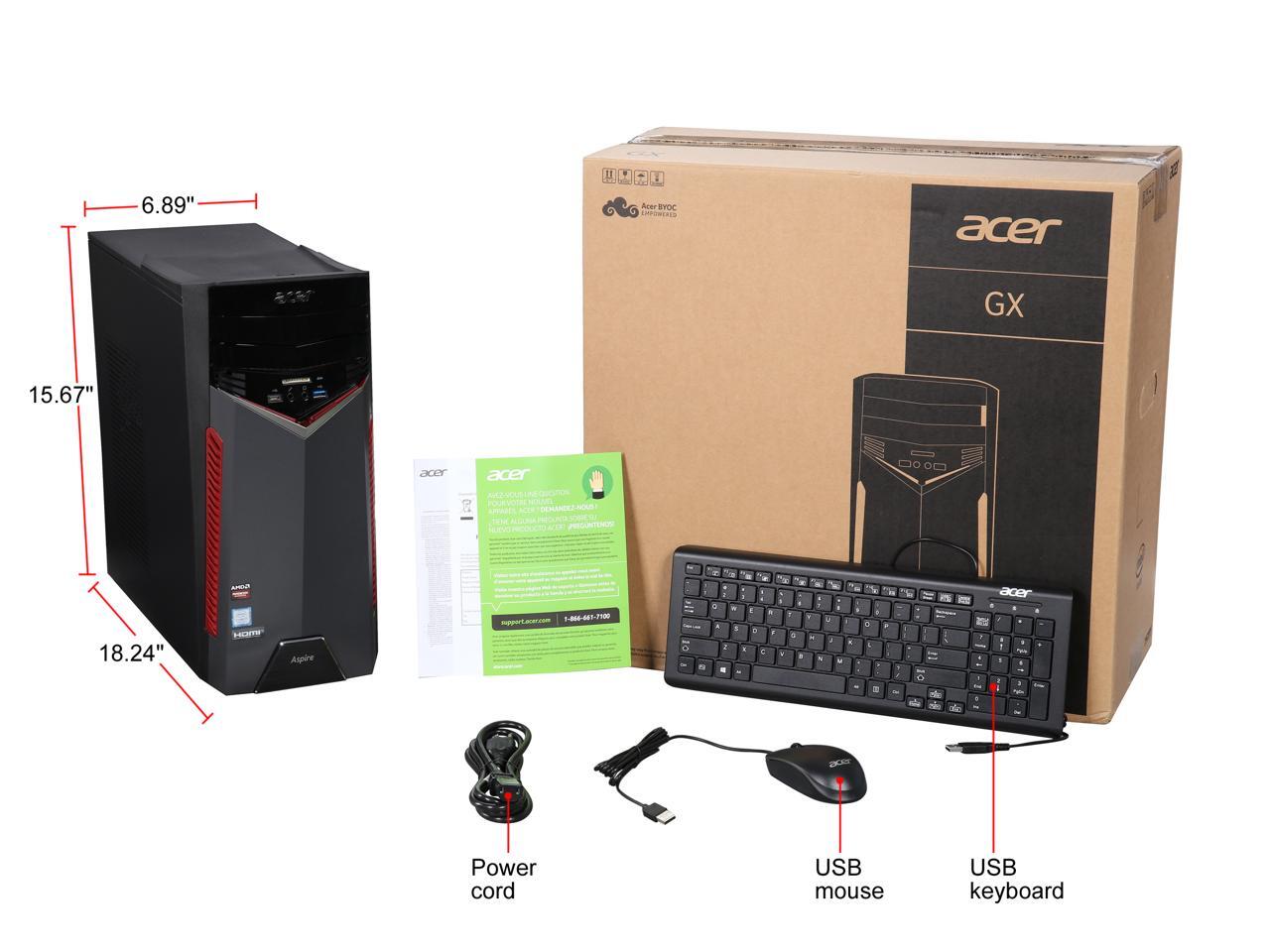 Acer Desktop Computer Aspire GX GX-785-UR17 Intel Core i7-7700 8GB DDR4 ...