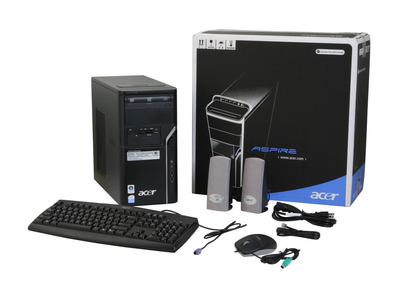 Acer Desktop PC Aspire AM1610-ED2180A Intel Pentium E2180 2GB DDR2 ...