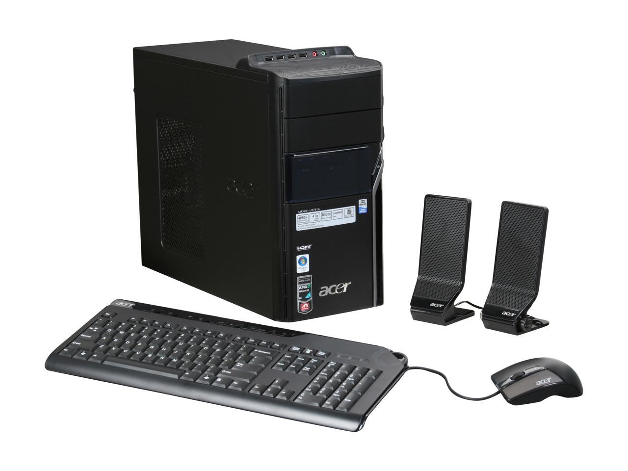 Acer Desktop PC Aspire AM3201-U3791A AMD Athlon X2 4850e 4GB DDR2 640GB ...