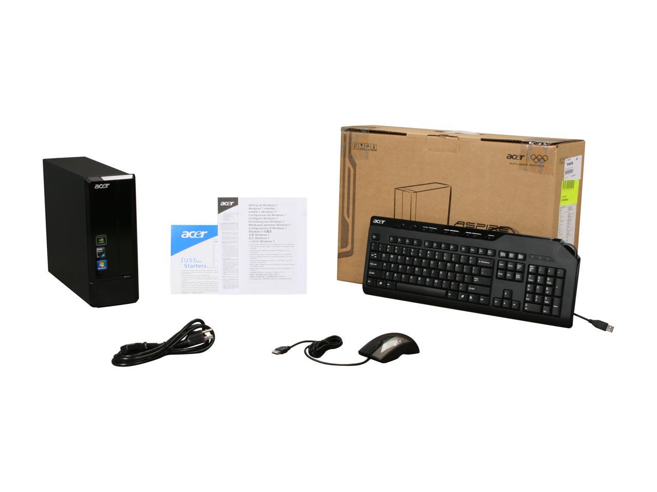 Acer Desktop PC Aspire AX1301-U1312 AMD Athlon II X3 425 4GB DDR2 750GB ...