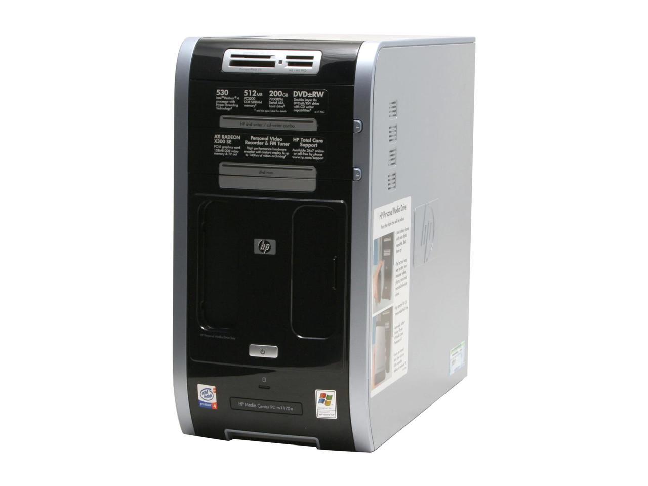 HP Desktop PC Media Center m1170n Intel Pentium 4 530 512MB DDR 200GB ...