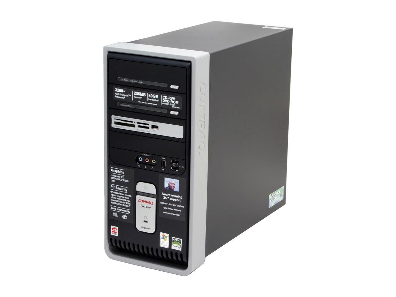 COMPAQ Desktop PC Presario SR1610NX(ED865AA) 3200+ 256MB DDR 80GB HDD ...