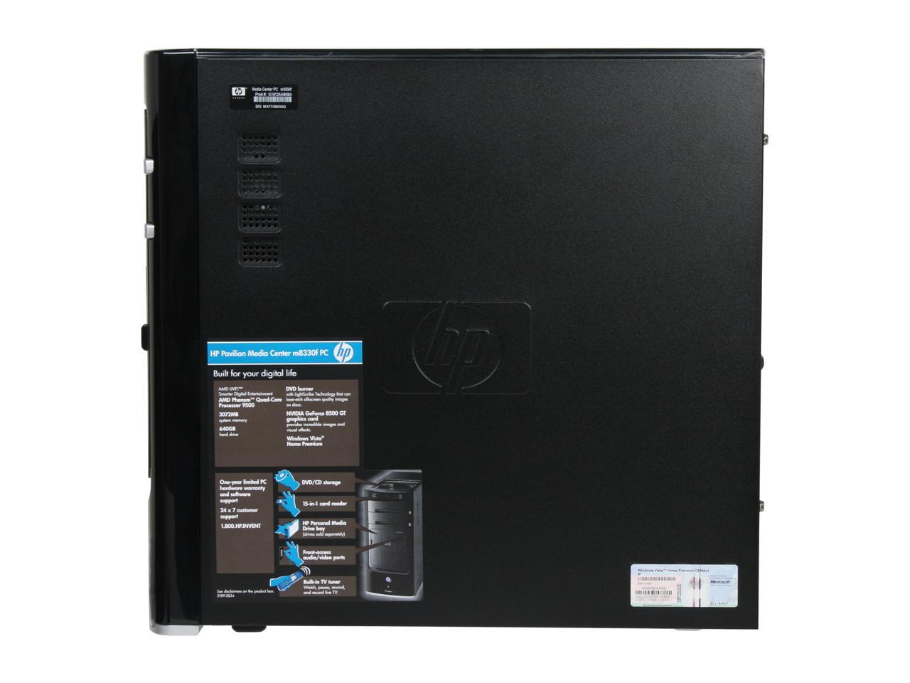 HP Desktop PC Pavilion M8330F(GX612AA) AMD Phenom X4 9500 3GB DDR2 ...