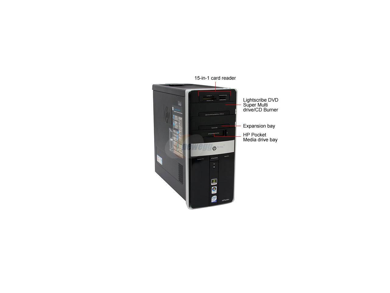 HP Desktop PC Pavilion M9450F(FK789AA) Intel Core 2 Quad Q9300 8GB DDR2 ...