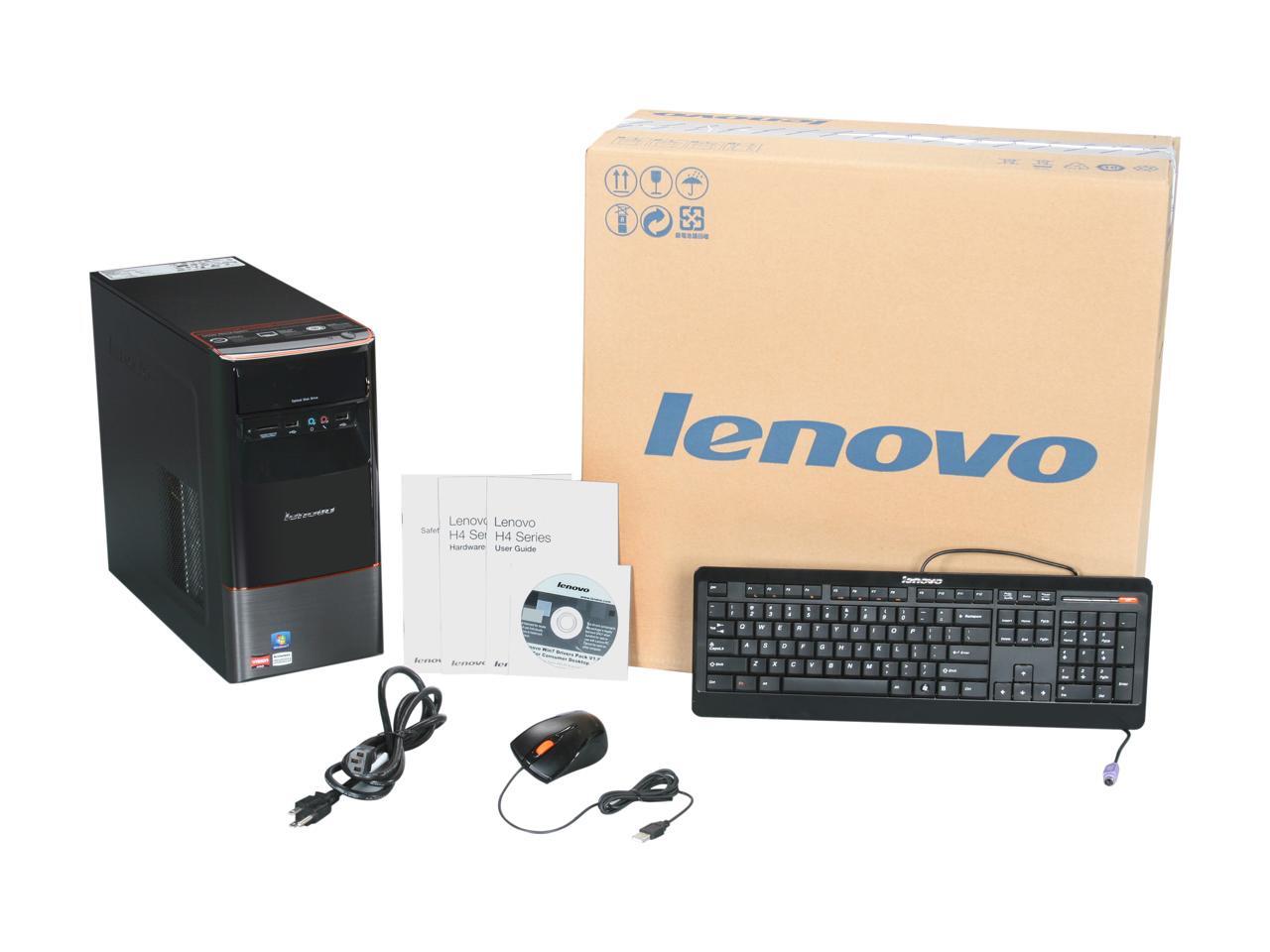 Lenovo Desktop PC H405 (77231LU) 4GB DDR3 1TB HDD Windows 7 Home ...