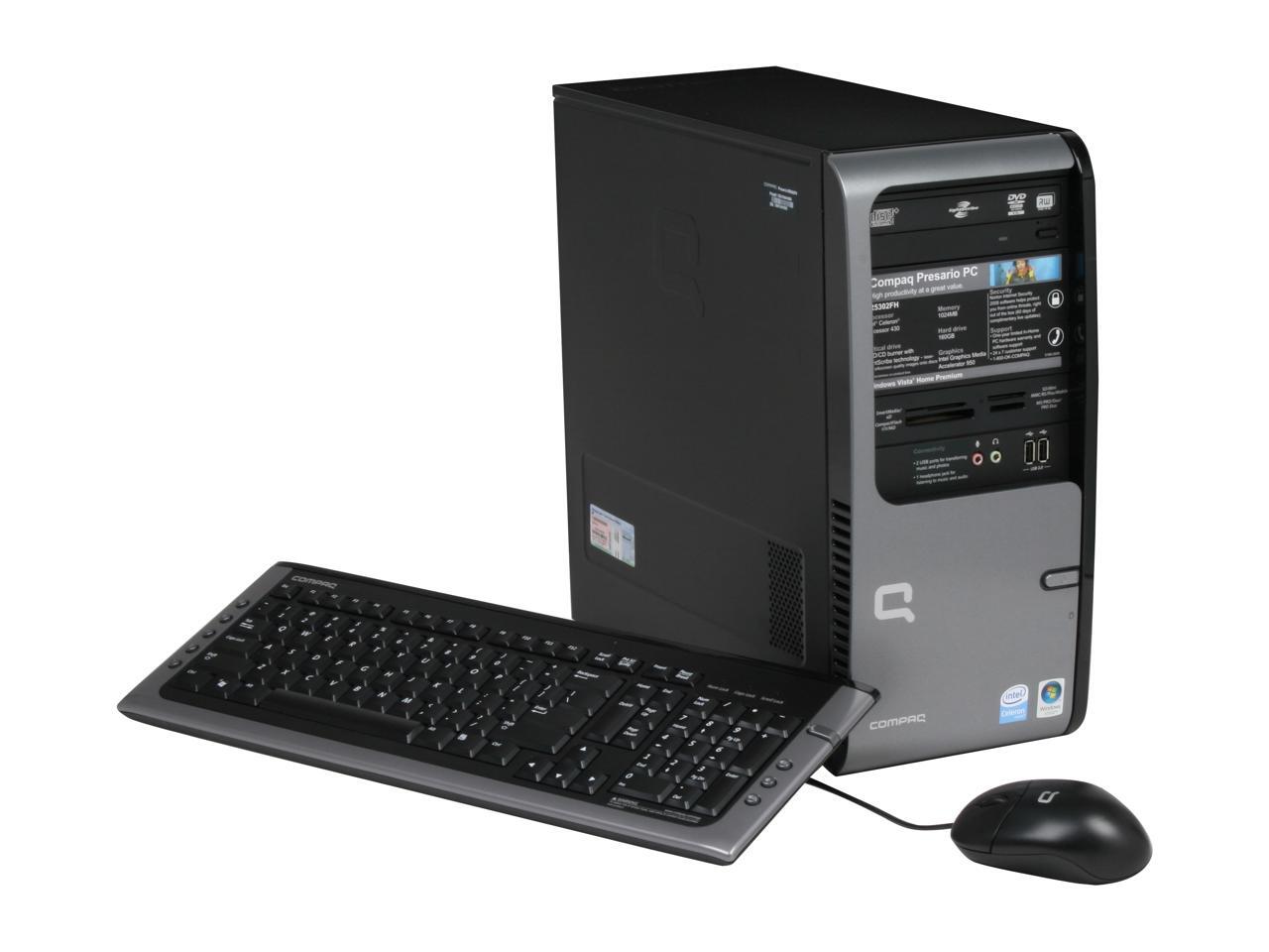 COMPAQ Desktop PC Presario SR5302FH Intel Celeron 430 1GB DDR2 160GB ...