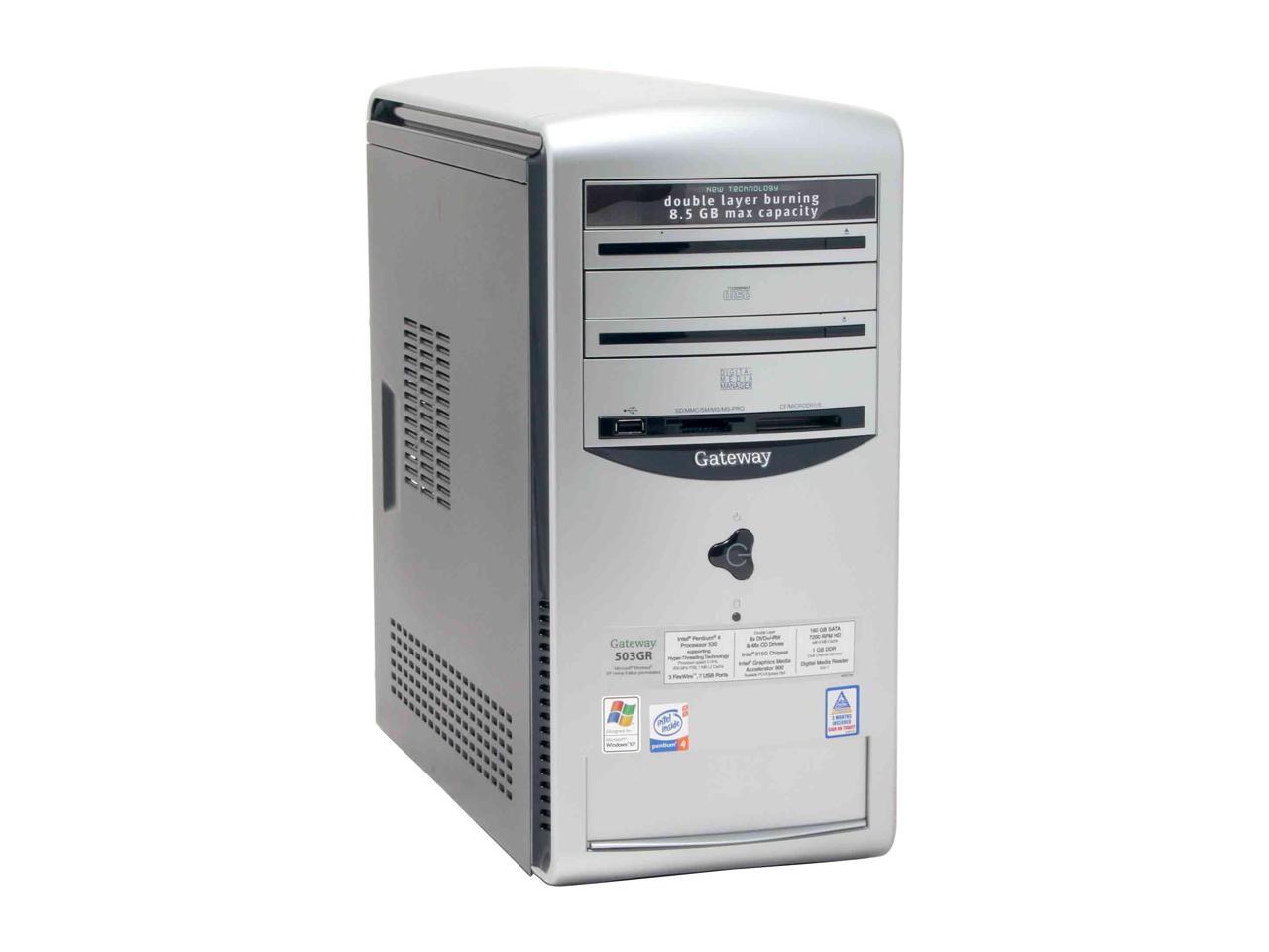 Gateway Desktop PC 503GR 3.00GHz 1GB DDR 160GB HDD Windows XP Home ...
