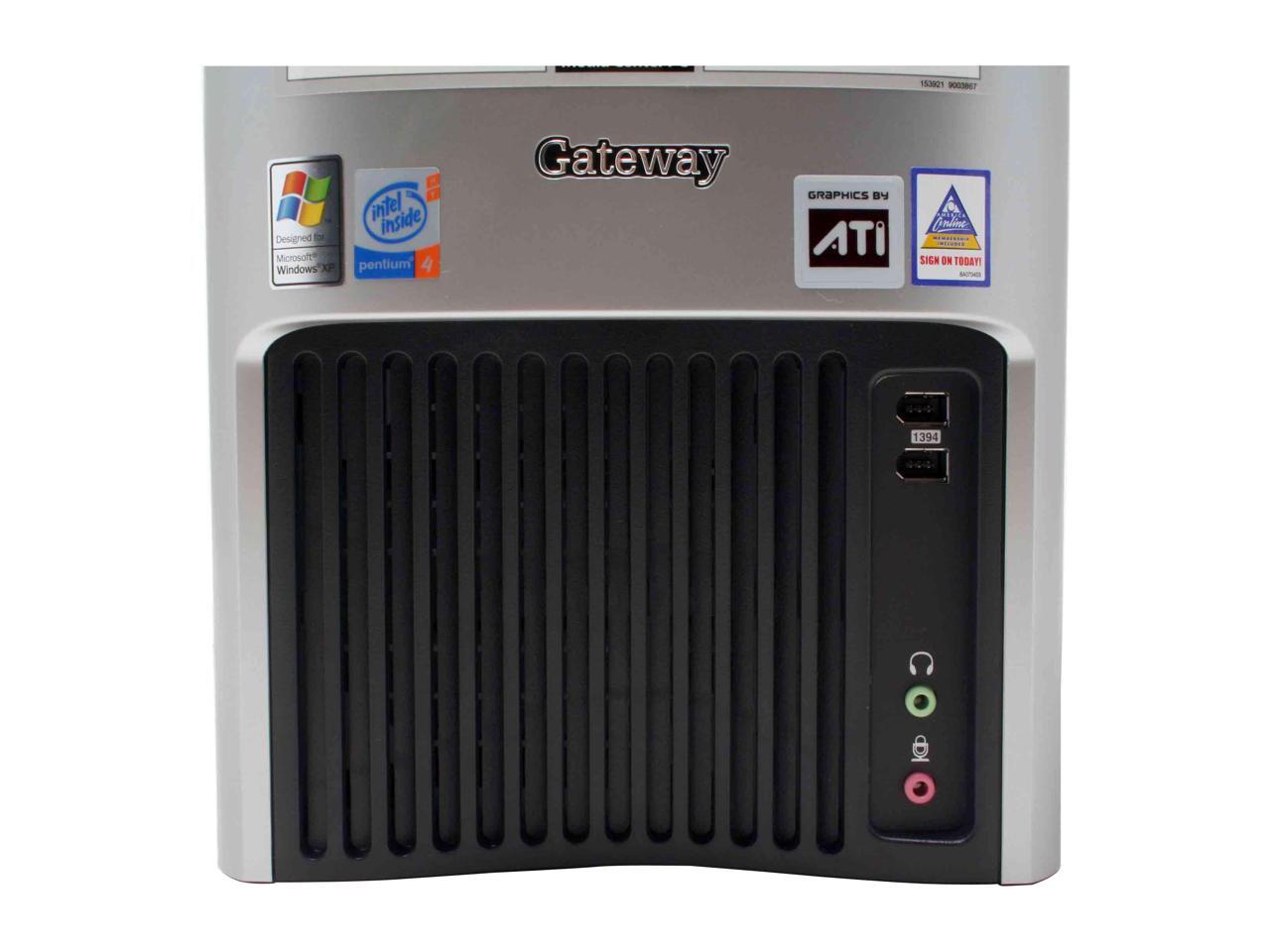 Gateway Desktop PC 825GM 3.40GHz 1GB DDR 250GB HDD Windows XP Media ...