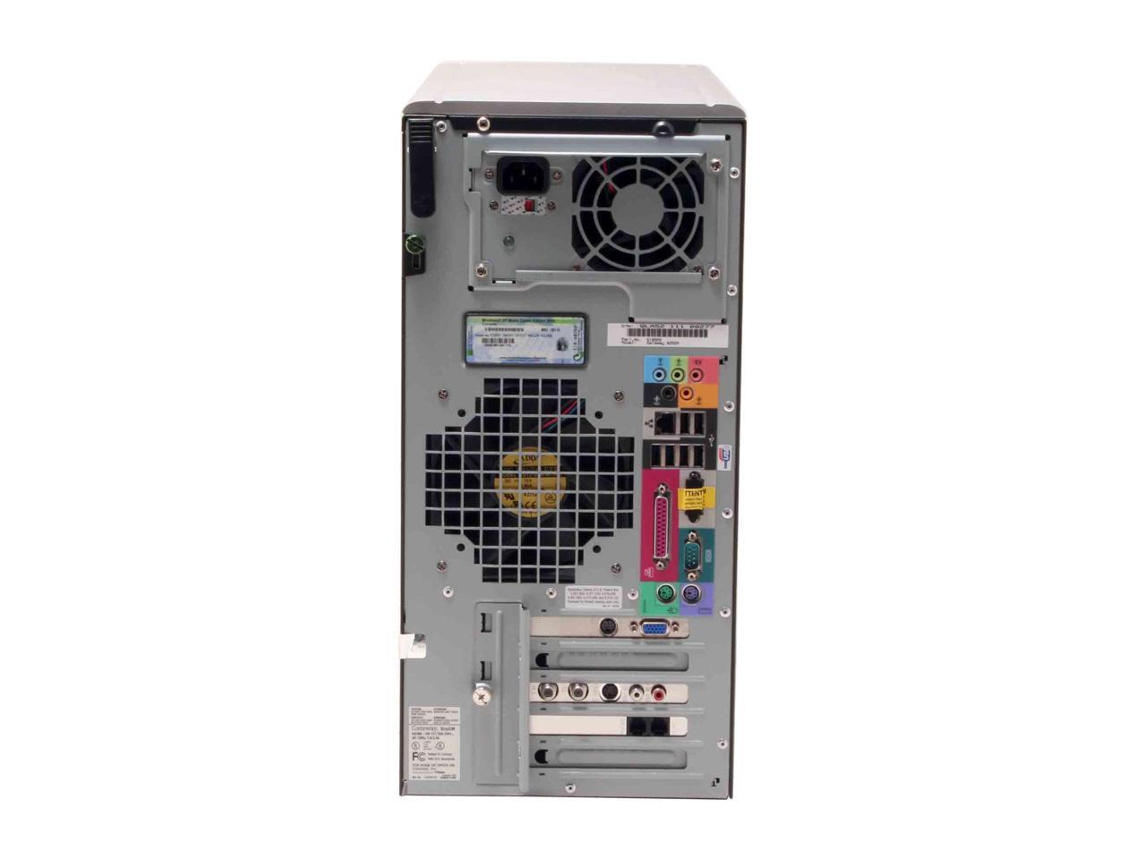 Gateway Desktop PC 825GM 3.40GHz 1GB DDR 250GB HDD Windows XP Media ...