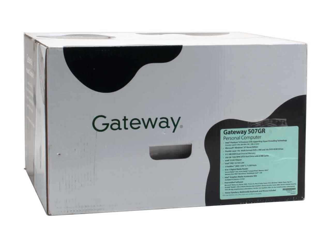 Gateway Desktop PC 507GR Intel Pentium 4 530 512MB DDR 200GB HDD ...