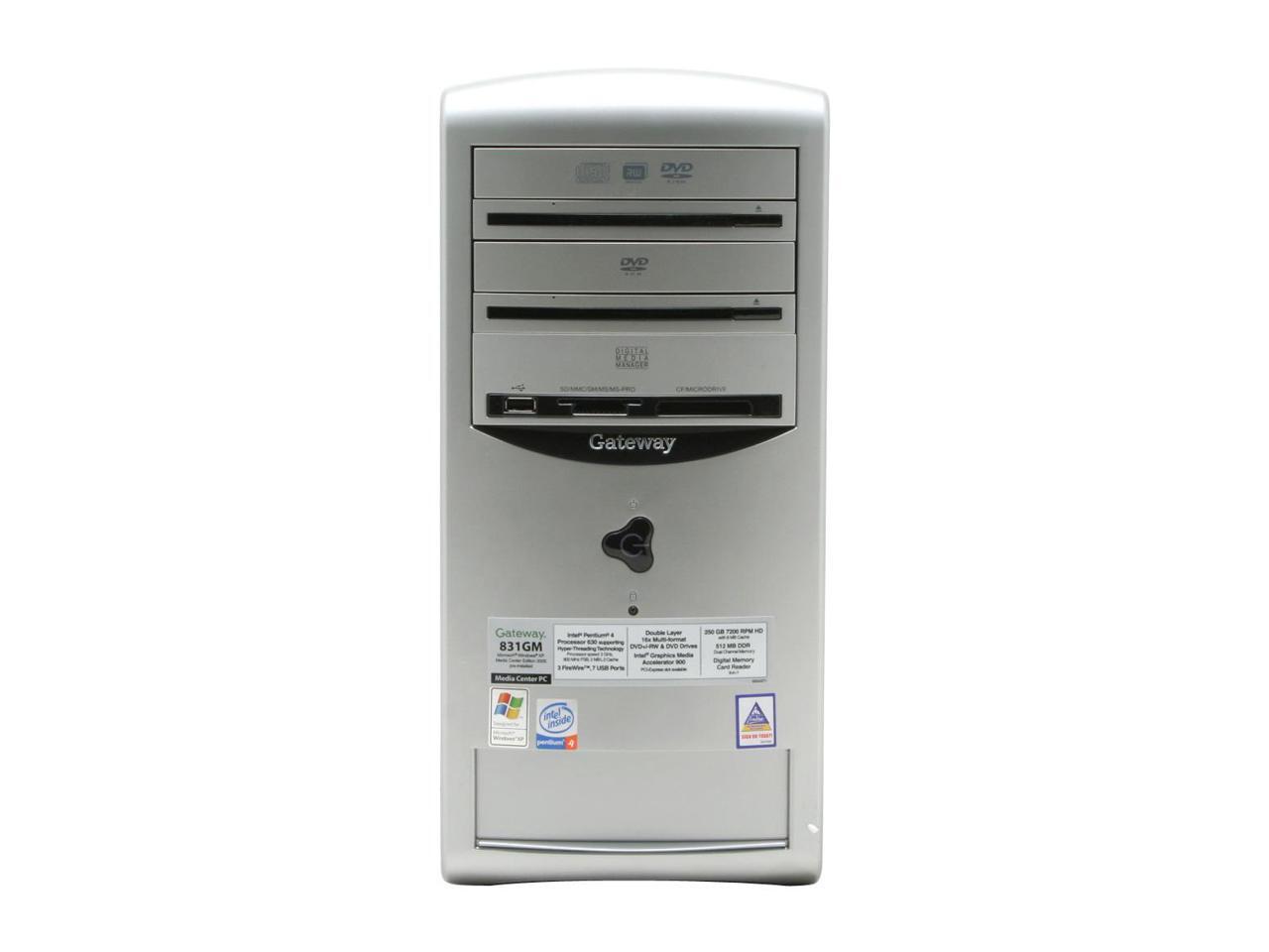 Gateway Desktop PC 831GM Intel Pentium 4 630 512MB DDR 200GB HDD ...