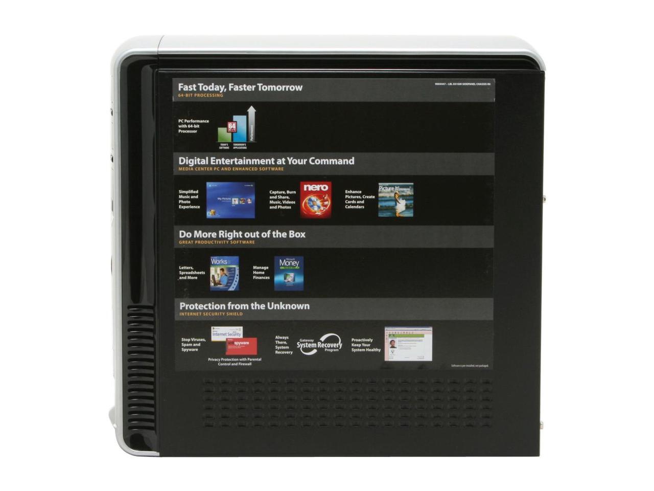 Gateway Desktop PC 831GM Intel Pentium 4 630 512MB DDR 200GB HDD ...