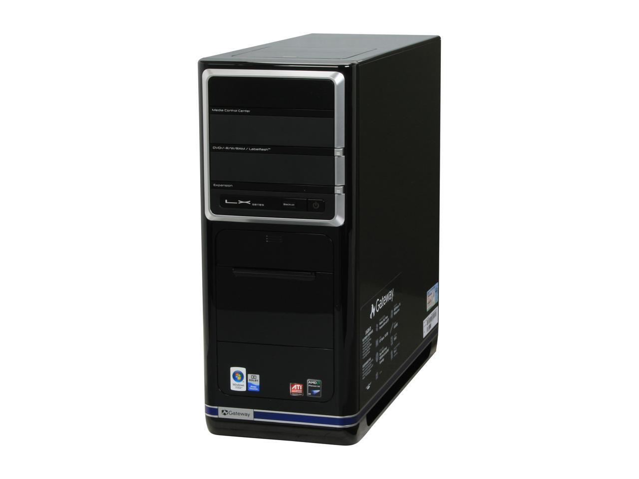 Gateway Desktop PC LX6200-01 AMD Phenom X4 9500 8GB DDR2 750GB HDD ...