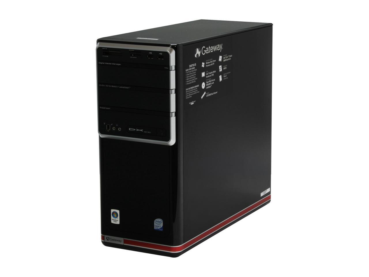 Gateway Desktop PC DX Series DX4710-05 Intel Core 2 Quad Q6600 6GB DDR2 ...