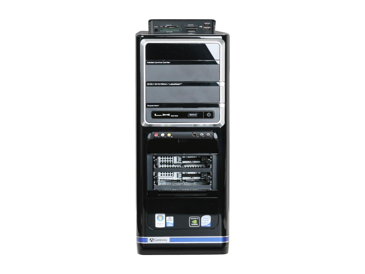Gateway Desktop PC LX6810-01 Intel Core 2 Quad Q8200 8GB DDR2 640GB HDD ...