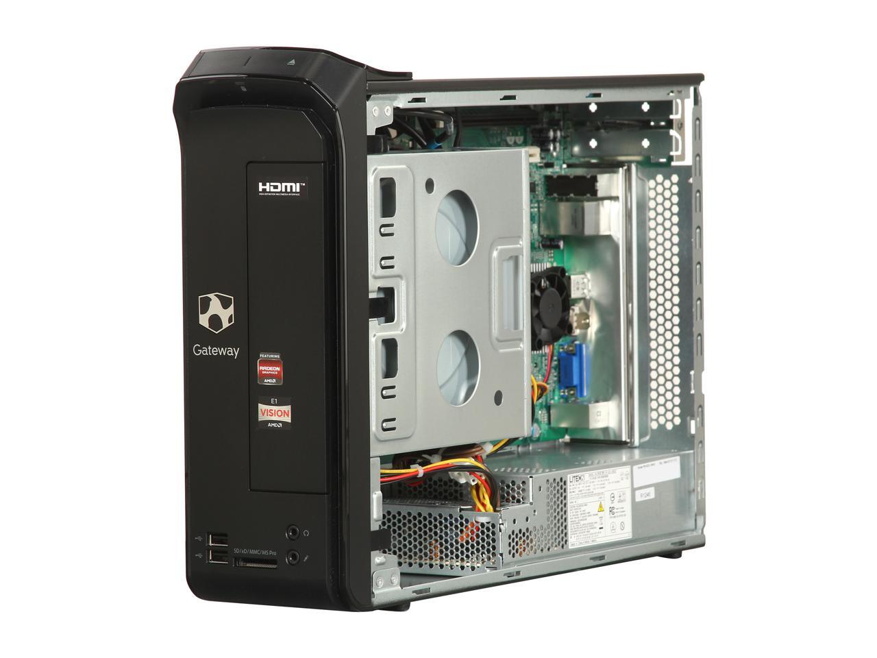 Gateway Desktop PC SX2110-UR318 (DT.GDMAA.002) AMD E1-1200 4GB DDR3 500GB HDD AMD Radeon HD 7310 ...