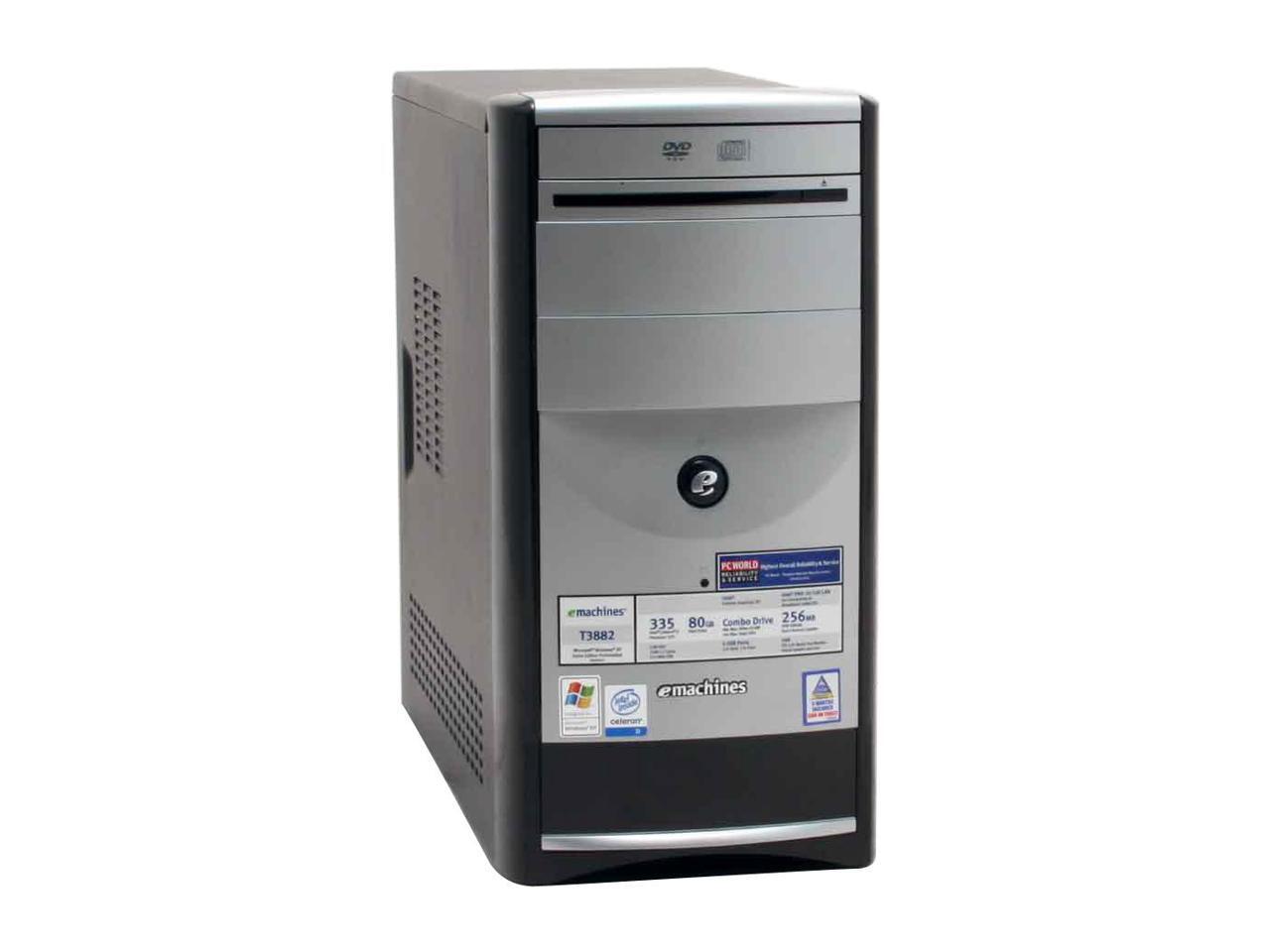 eMachines Desktop PC T3882 2.80GHz 256MB DDR 80GB HDD Windows XP Home ...