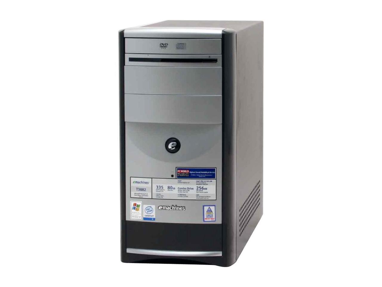 eMachines Desktop PC T3882 2.80GHz 256MB DDR 80GB HDD Windows XP Home ...