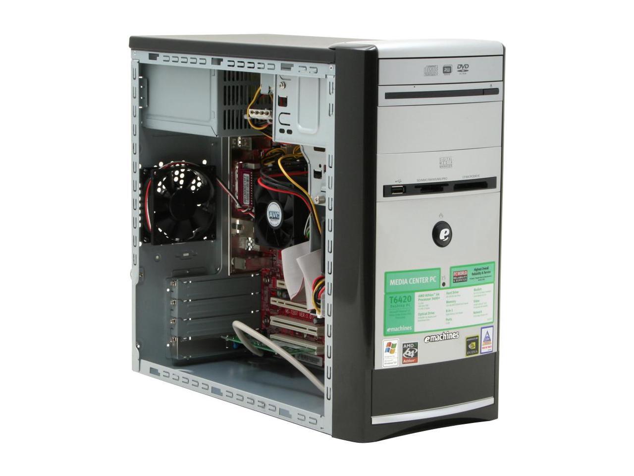 eMachines Desktop PC T6420 3400+ 1GB DDR 200GB HDD Windows XP Media ...