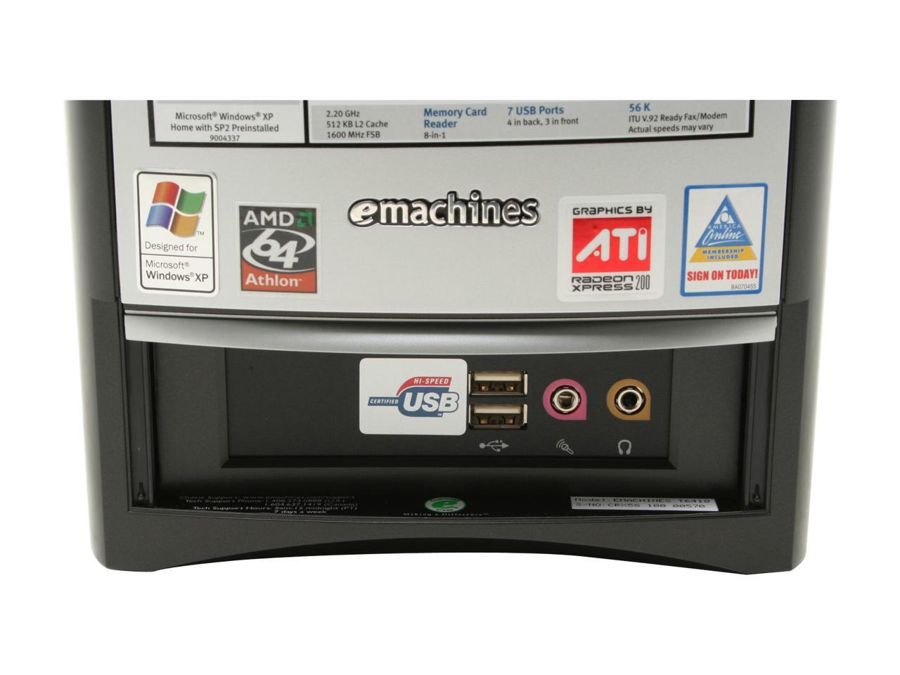 eMachines Desktop PC T6410 Athlon 3200+ 512MB DDR 160GB HDD Windows XP ...