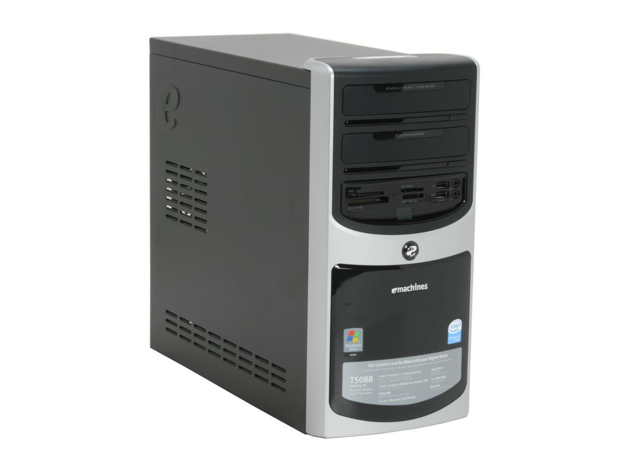 eMachines Desktop PC T5088 Intel Pentium 4 641 512MB DDR2 160GB HDD ...