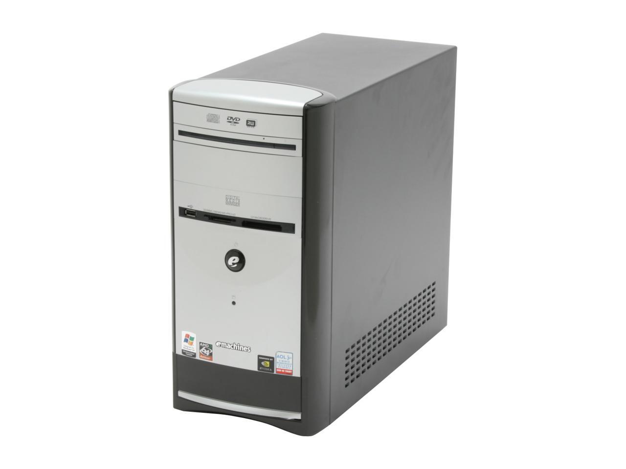 Refurbished: eMachines Desktop PC T6544 - RA 3700+ 1GB DDR2 250GB HDD ...