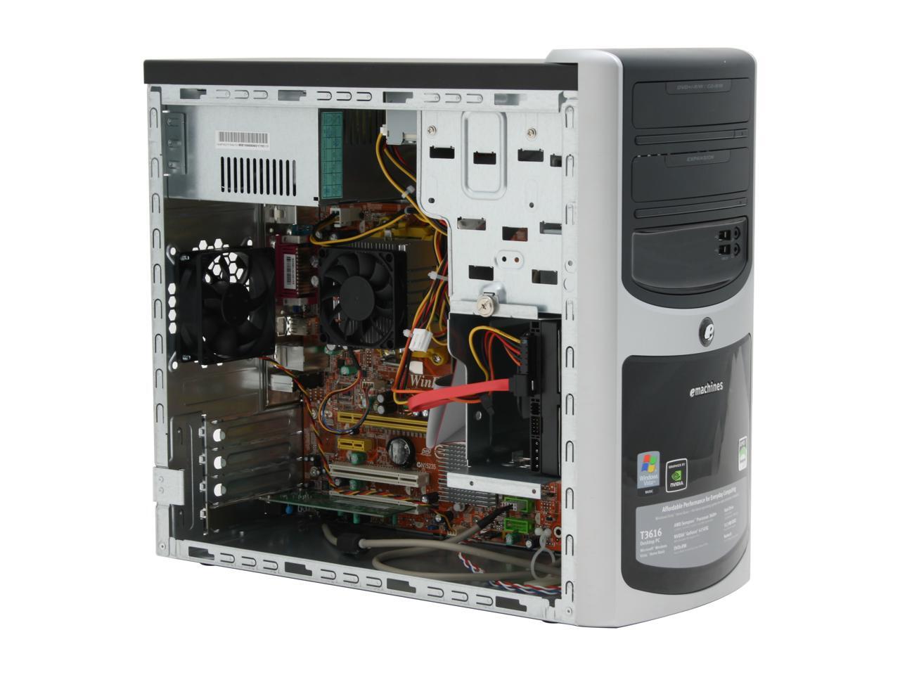 Refurbished: eMachines Desktop PC T3616 - RA 3600+ 512MB DDR2 120GB HDD ...
