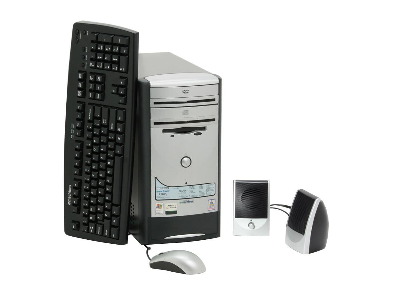 Refurbished: eMachines Desktop PC C2825 - RA 2800+ 512MB DDR 120GB HDD ...