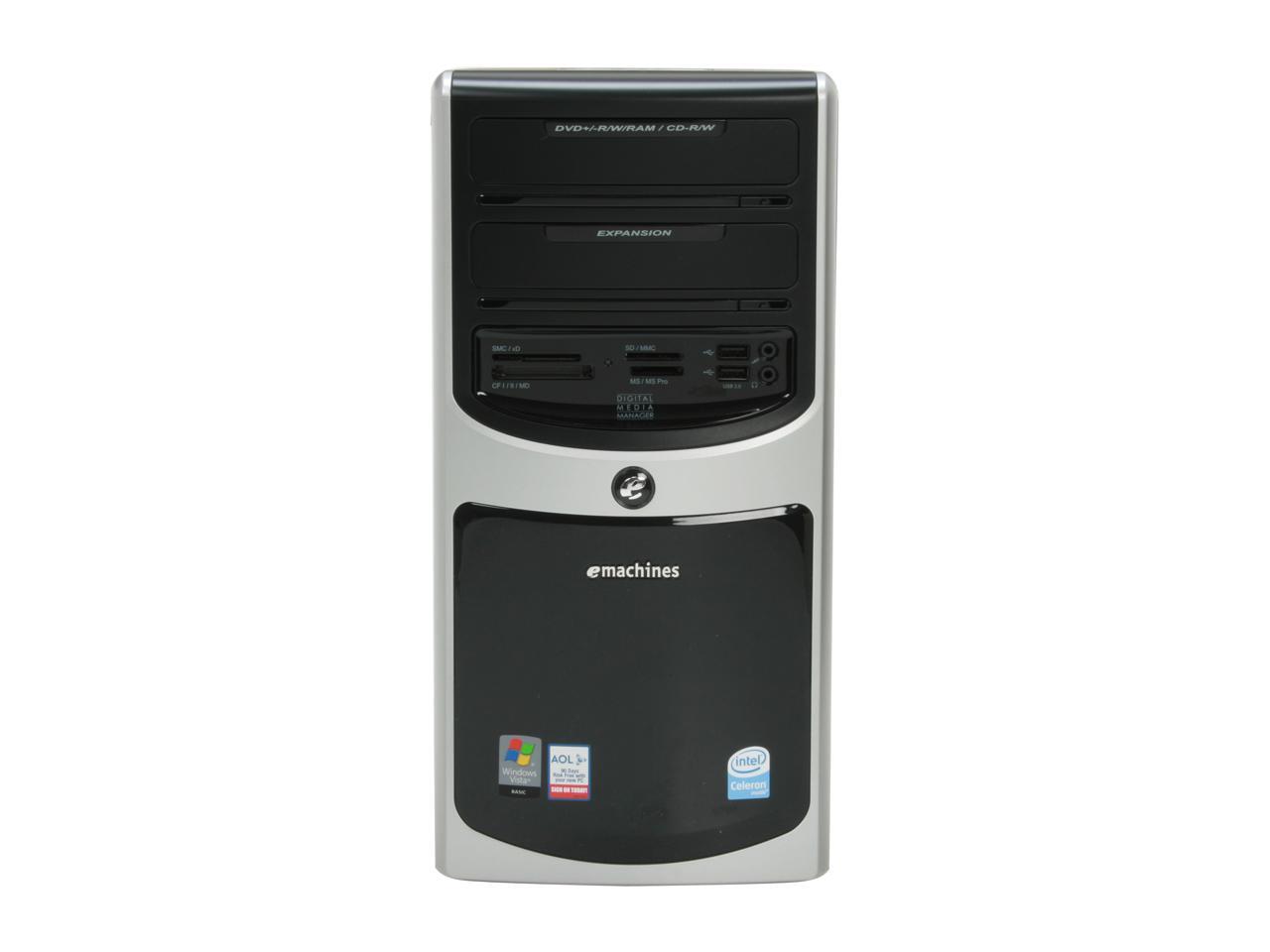 eMachines Desktop PC T3656 Intel Celeron 440 1GB DDR2 160GB HDD Windows ...