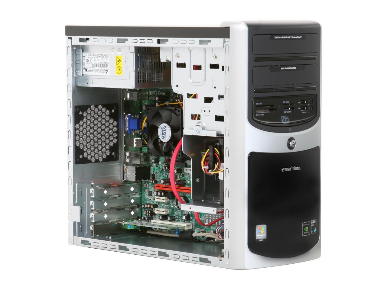 eMachines Desktop PC ET1161-05 AMD Athlon 64 LE-1620 2GB DDR2 160GB HDD ...