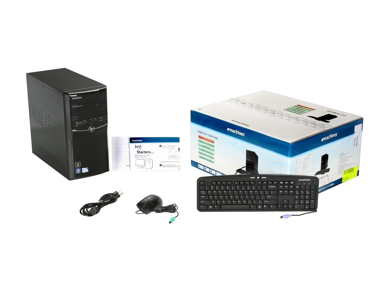 eMachines Desktop PC ET1831-03 Intel Pentium E5300 4GB DDR2 750GB HDD ...