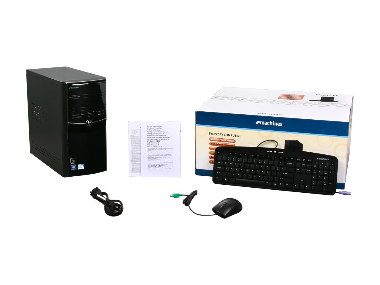 eMachines Desktop PC ET1831-05 Intel Celeron 450 3GB DDR2 500GB HDD ...