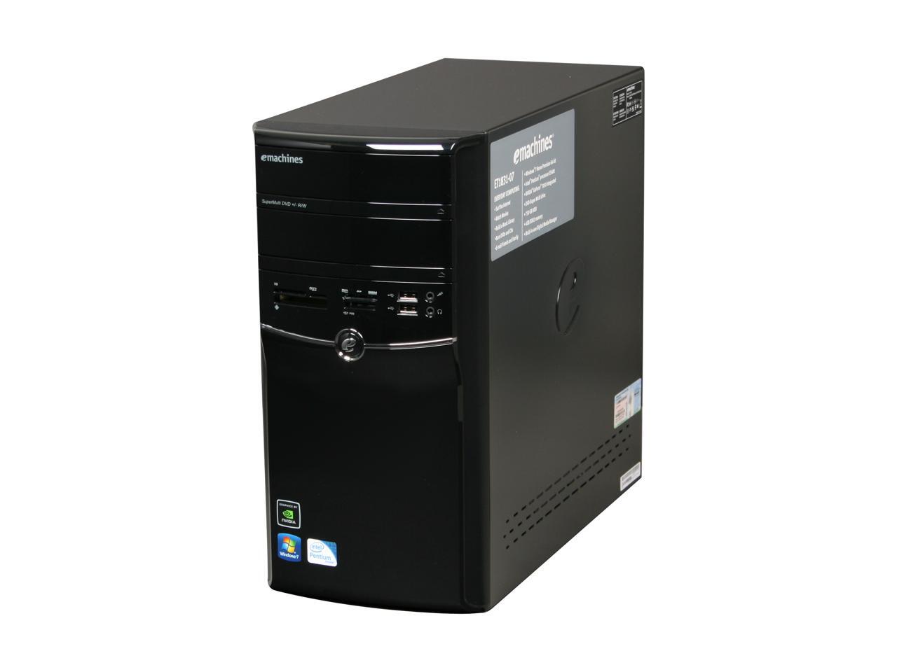 eMachines Desktop PC ET1831-07 Intel Pentium E5400 4GB DDR2 750GB HDD ...
