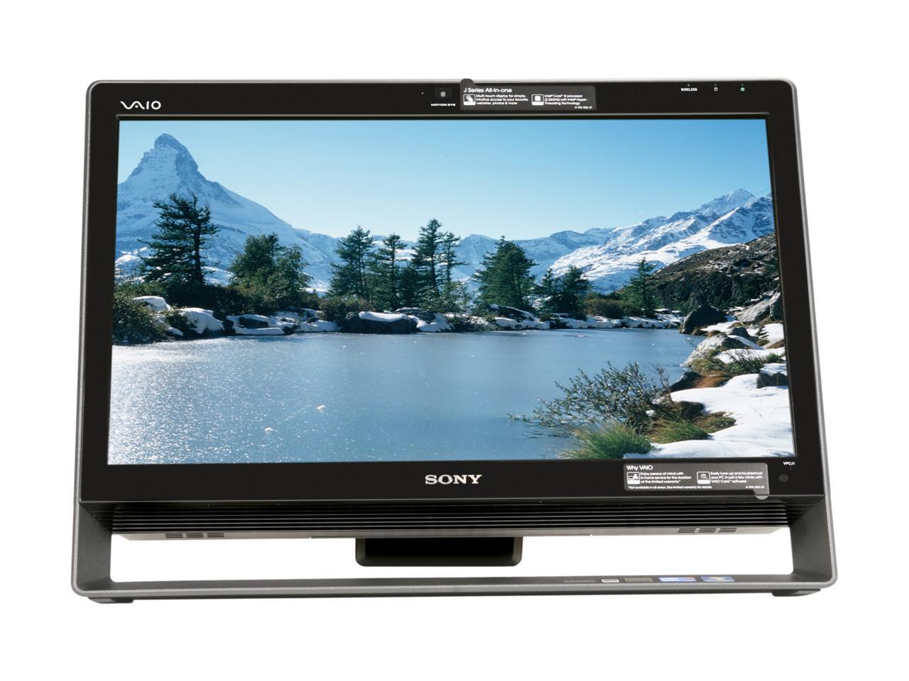 Sony Desktop PC VAIO J Series VPCJ115FX/B Intel Core i3-350M 4GB DDR3 500GB HDD 21.5 ...