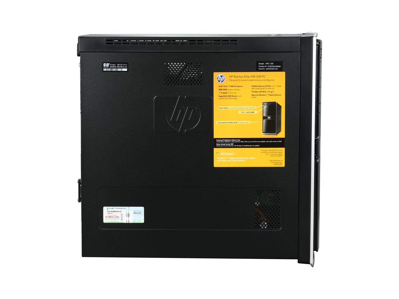 HP Desktop PC Pavilion Elite HPE-150F(AY603AA#ABA) Intel Core i7-860 ...