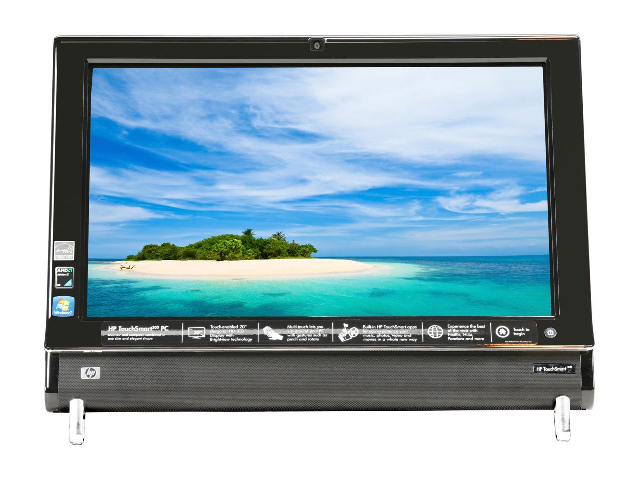 HP Desktop PC TouchSmart 300-1122 AMD Athlon II X2 240e 4GB DDR3 1TB ...