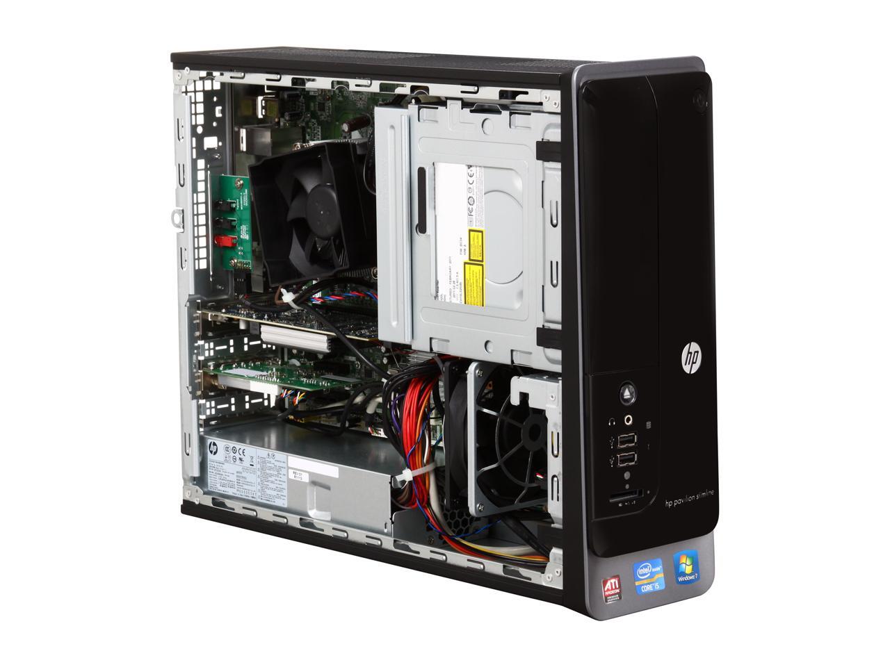 HP Desktop PC Pavilion Slimline s5-1060 (QN565AA#ABA) Intel Core i5-2310 6GB DDR3 1TB HDD AMD ...