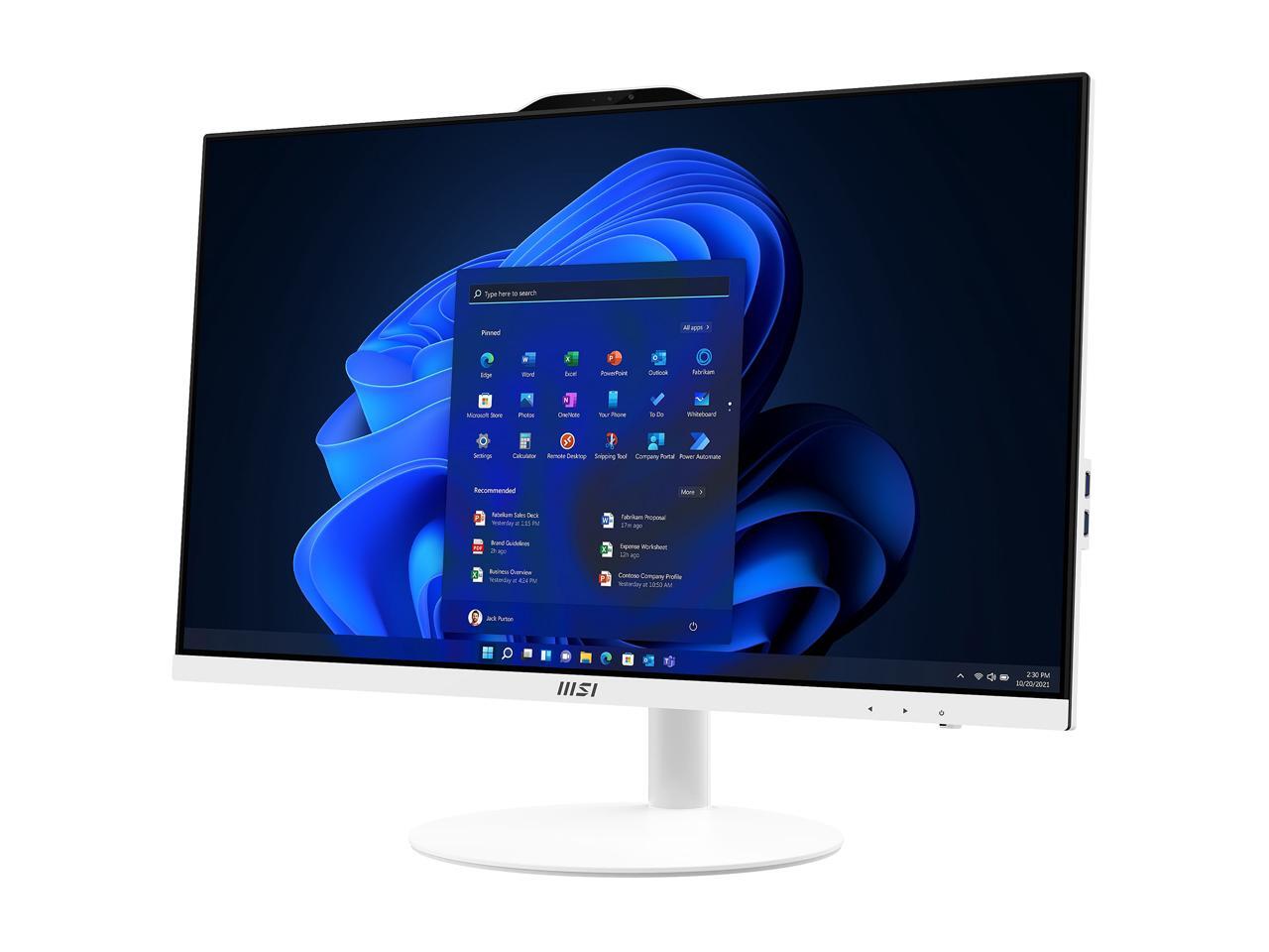 MSI All-in-One Computer PRO AP272 12M-036US Intel Core i5-12400 8GB ...