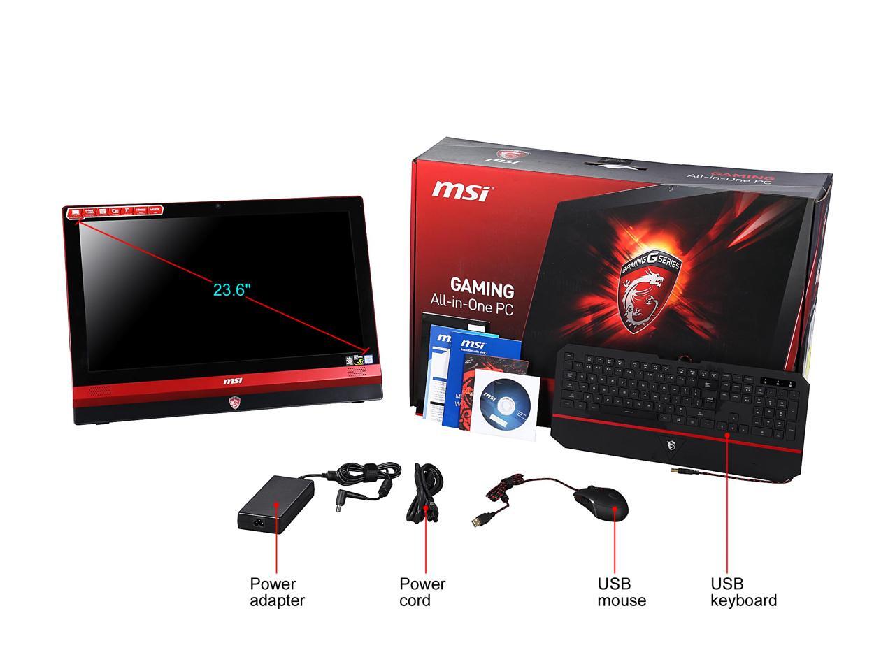 MSI All-in-One Computer Gaming 24T 6QD-041US Intel Core i5-6300HQ 16GB ...