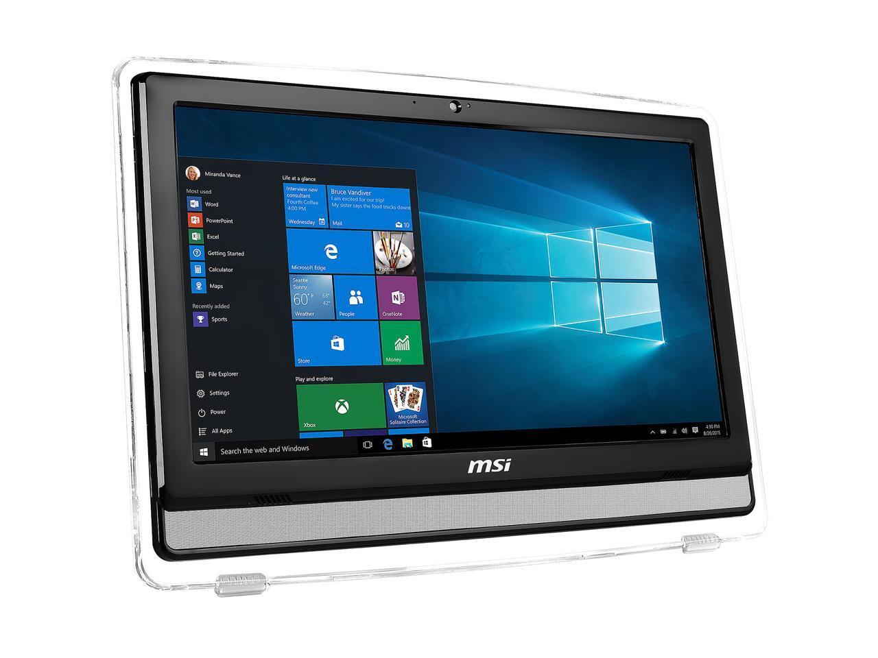 MSI All-in-One Computer Pro 22ET 6M-035US Intel Core i3 6th Gen 6100 (3 ...