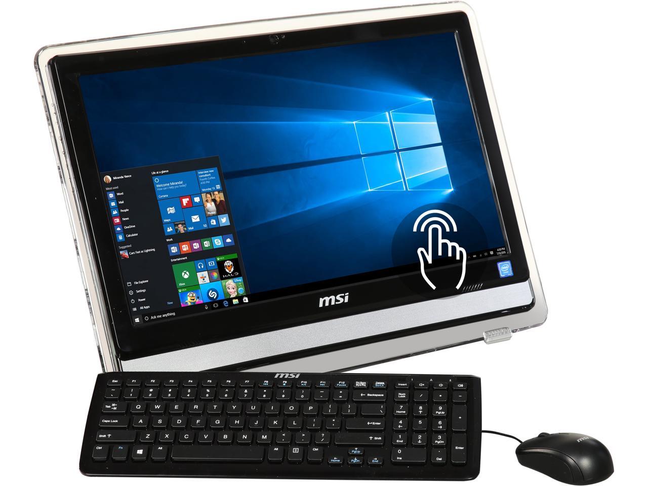 Refurbished: MSI All-in-One Computer Pro 22ET 4BW-025US Pentium N3700 ...